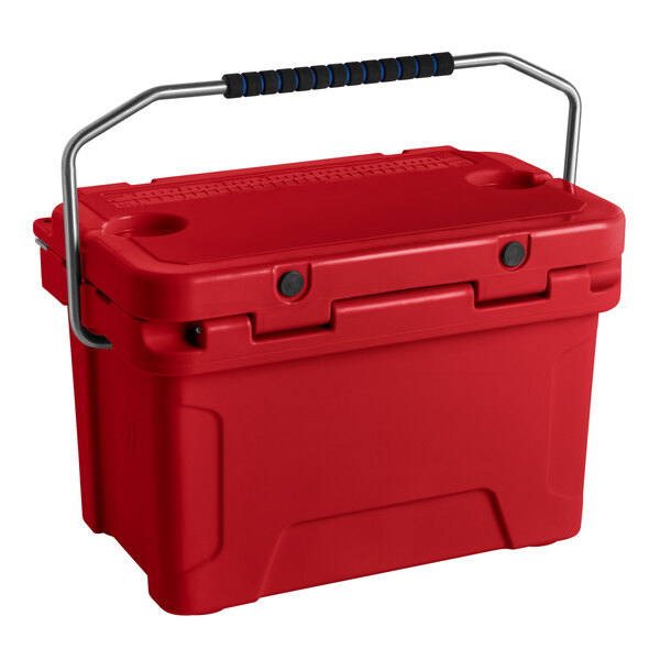 CaterGator CG20RED Red 20 Qt. Rotomolded Outdoor Cooler / Ice Chest