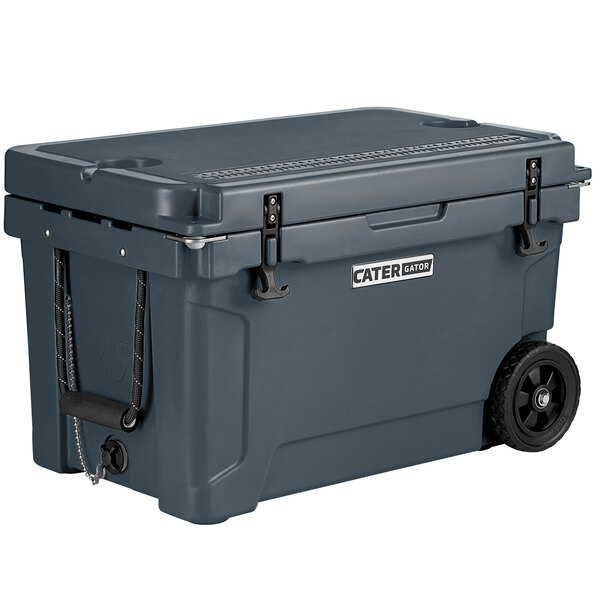 CaterGator CG45CHRW Charcoal 45 Qt. Mobile Rotomolded Extreme Outdoor ...