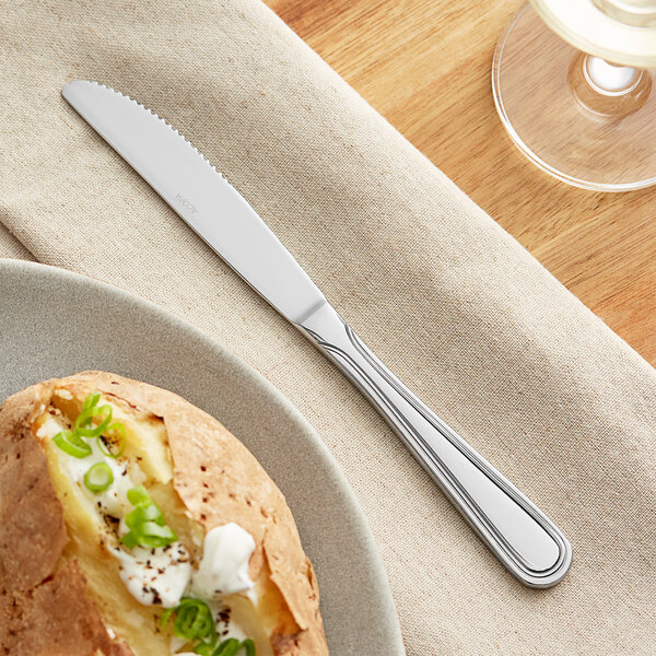 Acopa Edgewood 8 1/2" 18/0 Stainless Steel Heavy Weight Dinner Knife ...