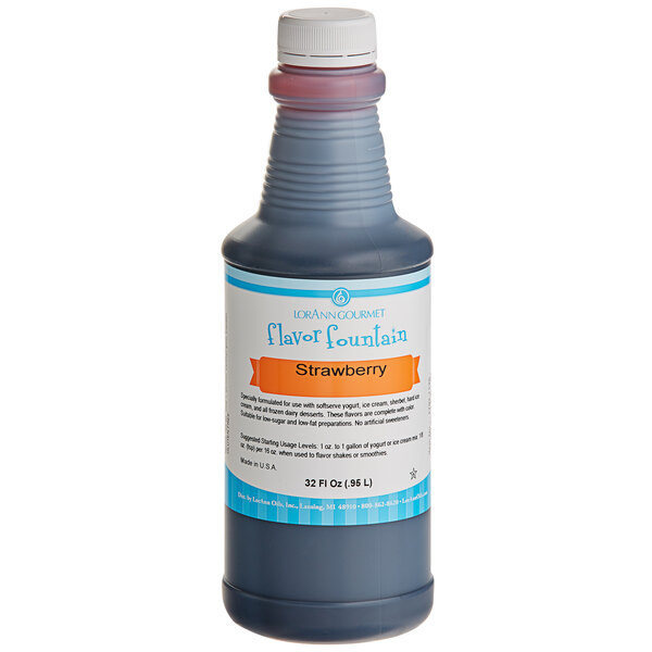 LorAnn Strawberry Flavor Fountain Syrup 32 fl. oz.