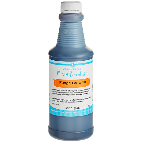 LorAnn Fudge Brownie Flavor Fountain Syrup 32 fl. oz.