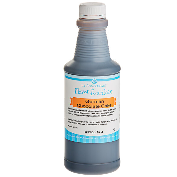 LorAnn German Chocolate Cake Flavor Fountain Syrup 32 fl. oz.