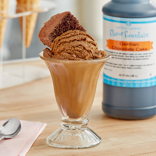 LorAnn German Chocolate Cake Flavor Fountain Syrup 32 fl. oz.