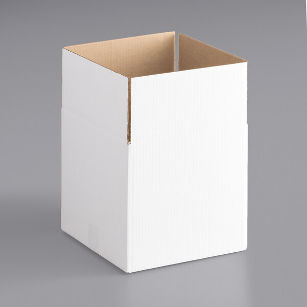 Lavex 16" x 16" x 16" White Corrugated RSC Shipping Box - 25/Bundle