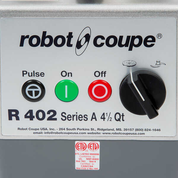 Robot Coupe R402 Food Processor w/ 4.5 Qt. Stainless Steel Bowl