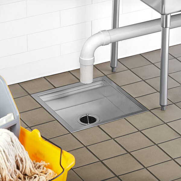 Regency 18" x 18" 14-Gauge Stainless Steel Floor Sink