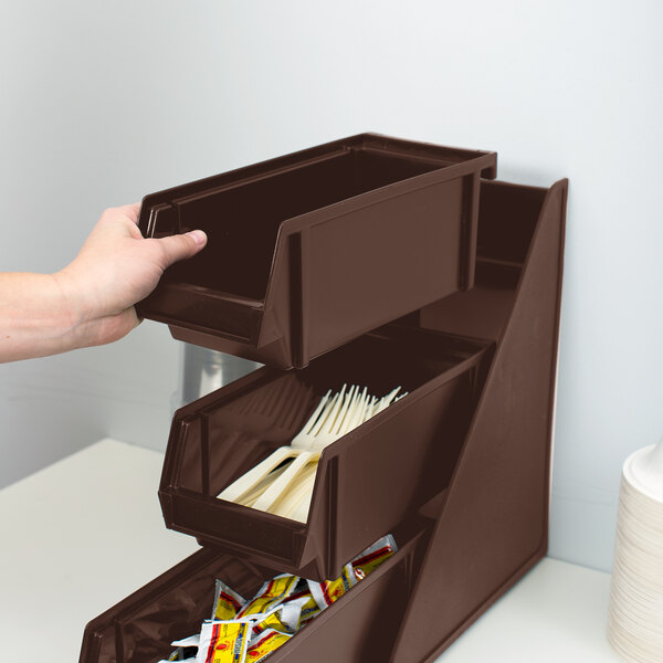 Vollrath 4806-01 Traex® Brown Self-Serve Condiment Bin - 11 1/4" x 5"