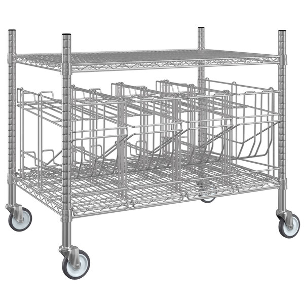 Regency 24" x 36" Mobile Chrome Wire Kit with 4 Can Racks and 27" Posts