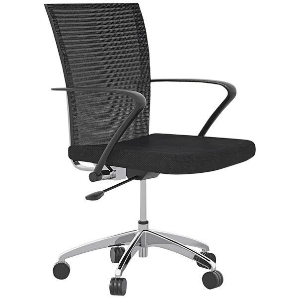 Safco Valore Black Height-Adjustable Task Chair