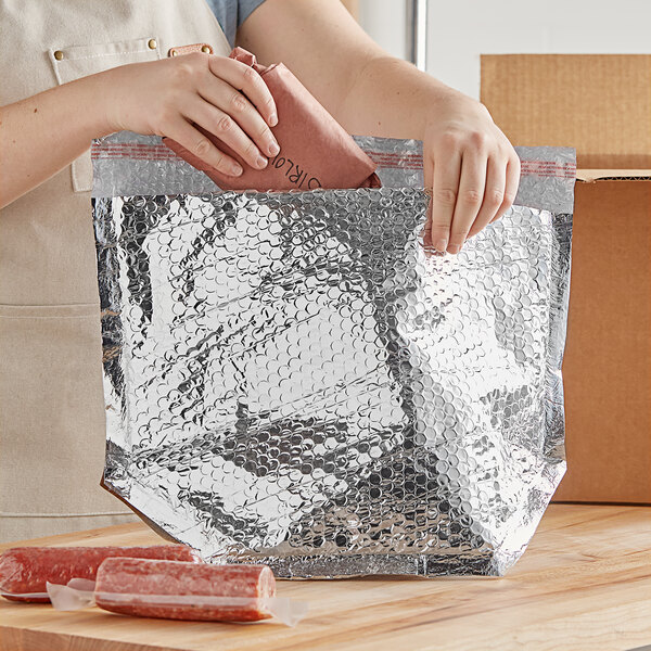 Lavex 8" x 8" x 8" Lite Insulated Box Liner - 25/Case