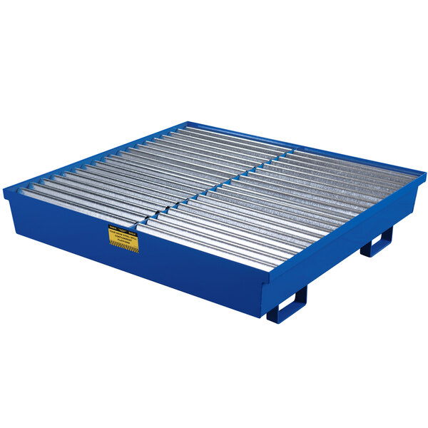Eagle Manufacturing 1640ST 92 Gallon Blue 4 Drum Metal Spill Pallet