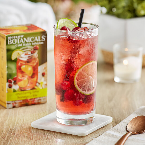 Bigelow Botanicals Cranberry Lime Honeysuckle Cold Water Infusion Tea ...