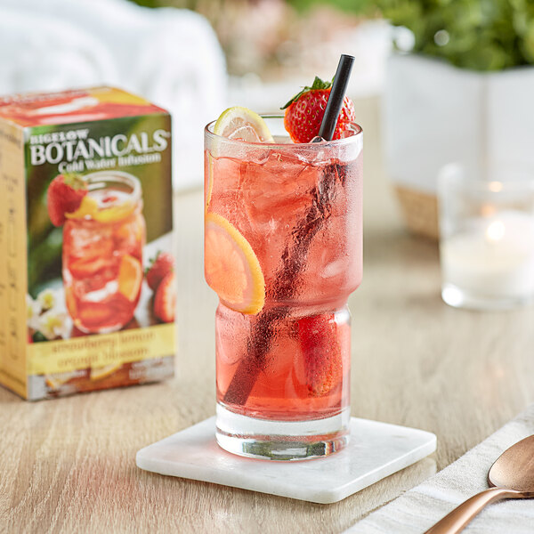 Bigelow Botanicals Strawberry Lemon Orange Blossom Cold Water Infusion ...
