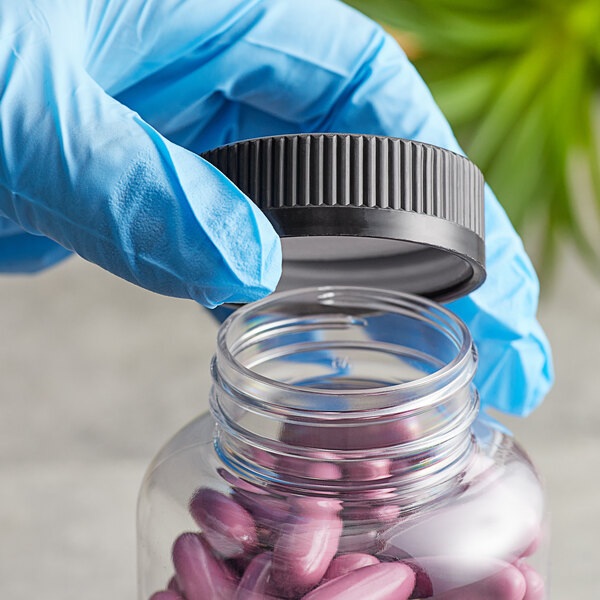 45/400 Black Child Resistant Cap with Pressure Sensitive Liner and ...