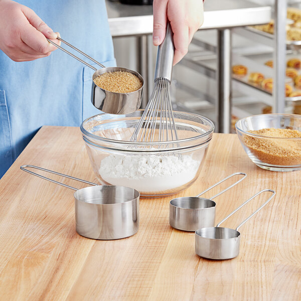 American Metalcraft 4-Piece Stainless Steel Measuring Cup Set with Wire ...