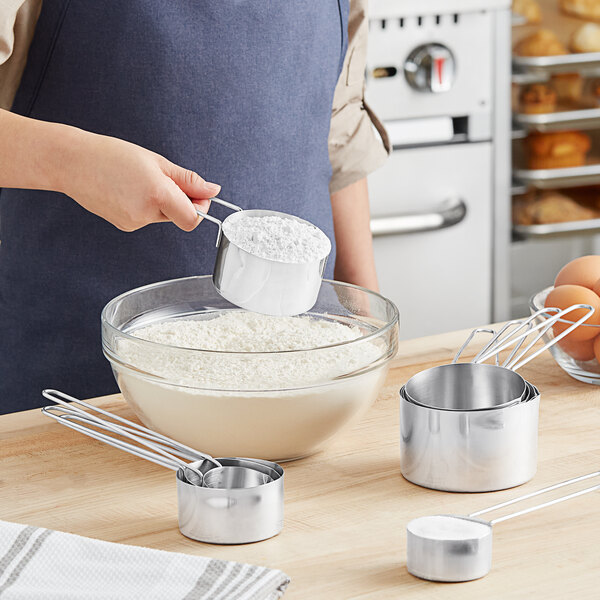 American Metalcraft 9-Piece Stainless Steel Measuring Cup Set with Wire ...