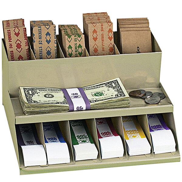 Controltek USA 500013 Plastic 11-Compartment Two-Tier Coin Wrap / Bill ...