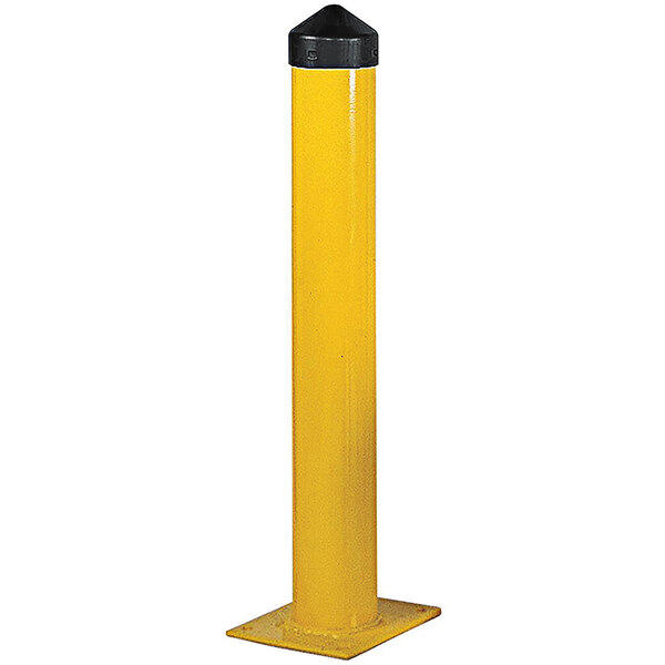Eagle Manufacturing 1755 5 9/16" x 24" Safety Yellow Steel Bollard Post