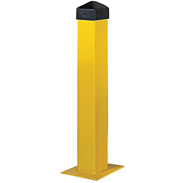Eagle Manufacturing 1753 5" x 36" Safety Yellow Steel Square Bollard Post