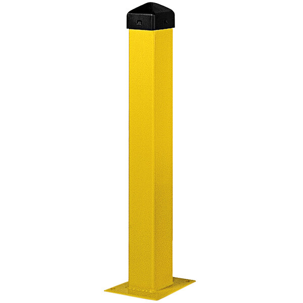 Eagle Manufacturing 1754 5" x 42" Safety Yellow Steel Square Bollard Post