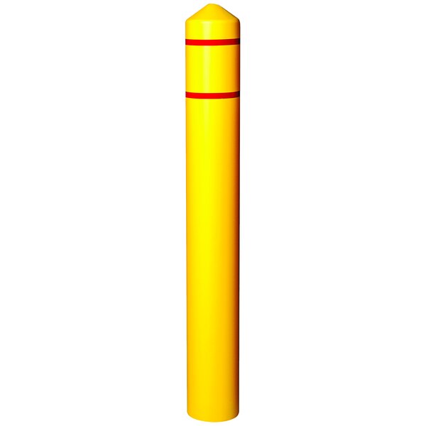 Eagle Manufacturing 1736YRS 6" x 56" Yellow Bollard Cover with Red ...