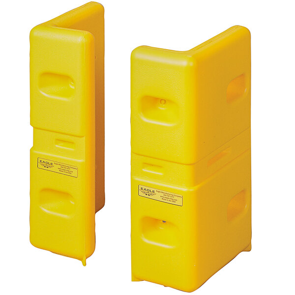 Eagle Manufacturing 1720 21" x 6" x 10" Yellow Corner Protector - 2/Set