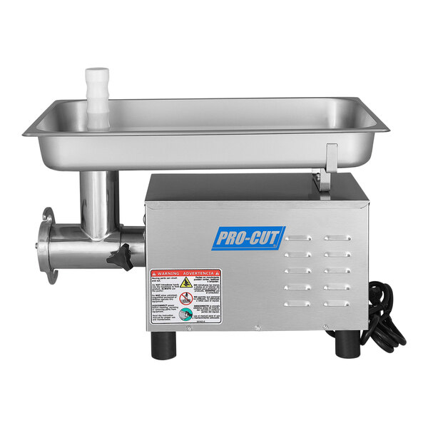 ProCut KG-12-SS #12 Stainless Steel Electric Meat Grinder - 115V, 3/4 hp