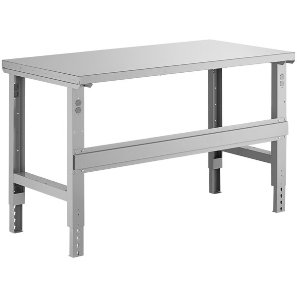 Lavex 30" x 60" Adjustable Height Workbench With Square Edge Steel Top