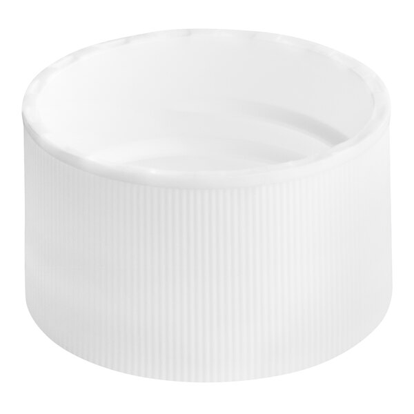 28/410 White Continuous Thread Lid with Foam Liner - 3100/Case