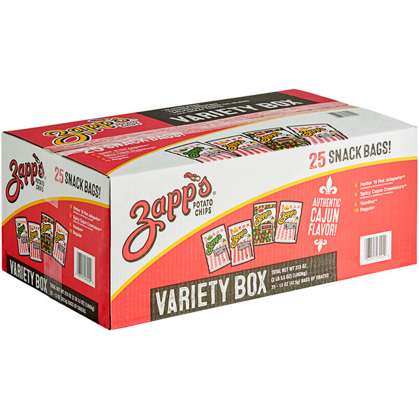 Zapp's Potato Chips Variety Box 1.5 oz. - 25/Case