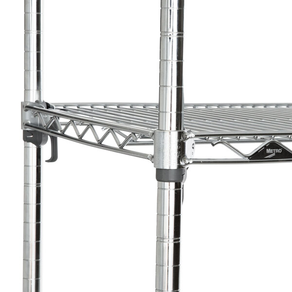 Metro A366EC Super Adjustable Chrome 4 Tier Mobile Shelving Unit with ...