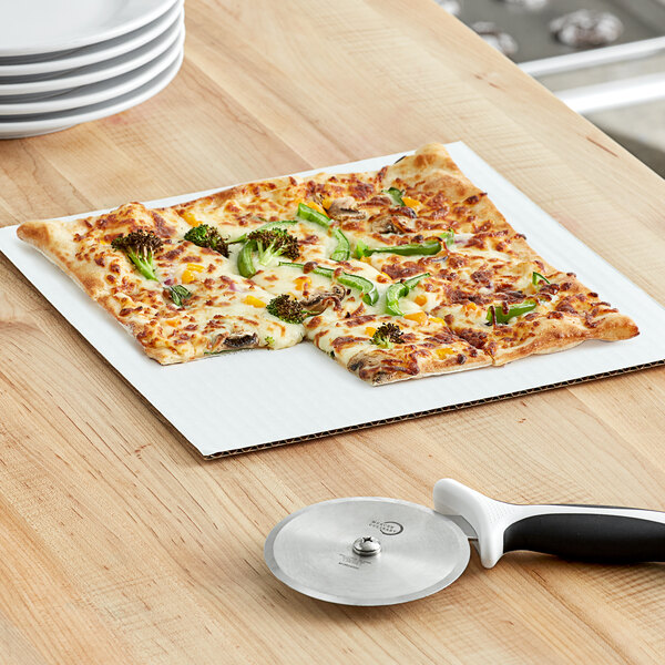 12" x 12" White Corrugated Square Cake / Pizza Board - 100/Case