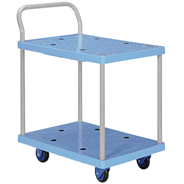 Vestil TRP-1824-2 17 7/8" x 23 7/8" Lightweight Double Deck Blue ...