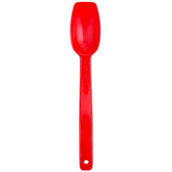 Carlisle 446005 .5 oz. Red Solid Salad Bar / Buffet Spoon