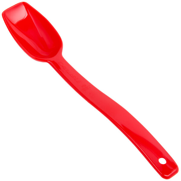 Carlisle 446005 .5 oz. Red Solid Salad Bar / Buffet Spoon