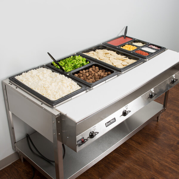 Cambro 12HP110 H-Pan™ Full Size Black High Heat Plastic Food Pan - 2 1/ ...