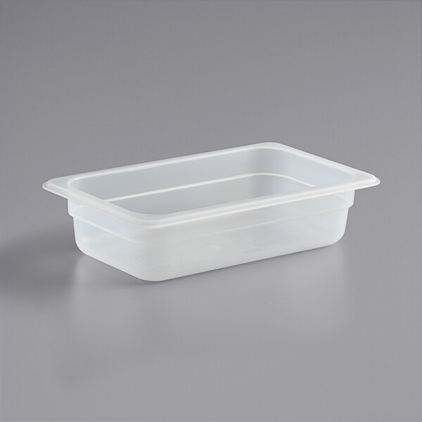 Vigor 1/4 Size 2 1/2" Deep Translucent Polypropylene Food Pan