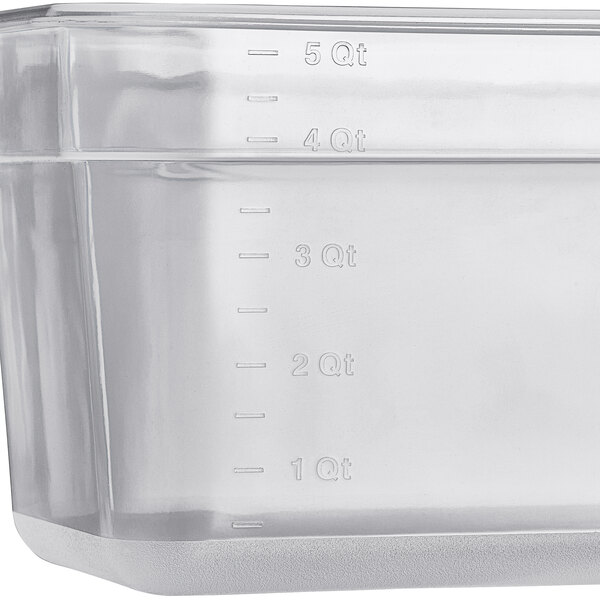 Vigor 1/3 Size 6" Deep Translucent Polypropylene Food Pan