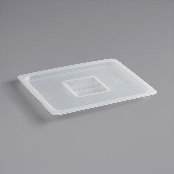Vigor 1/2 Size Translucent Polypropylene Handled Lid