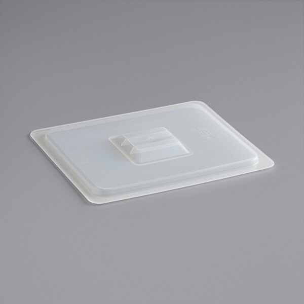 Vigor 1/2 Size Translucent Polypropylene Handled Lid