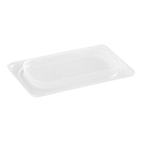 Vigor 1/9 Size Translucent Polypropylene Secure Sealing Lid