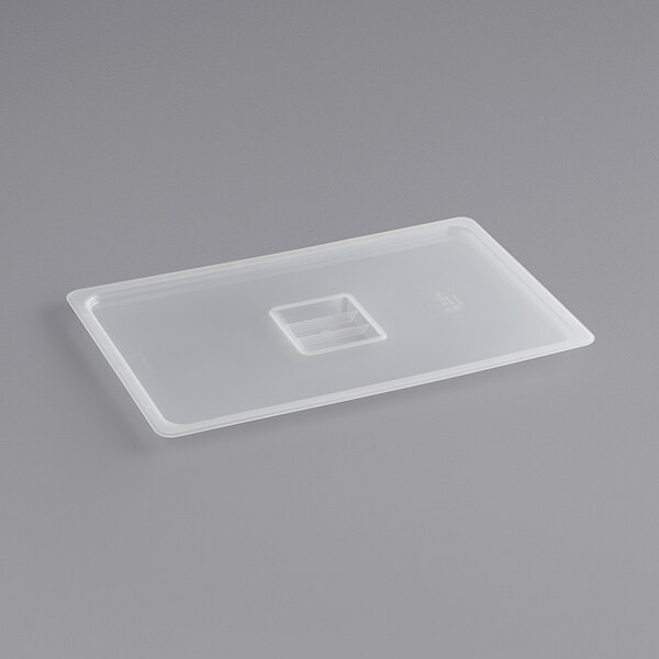 Vigor Full Size Translucent Polypropylene Handled Lid