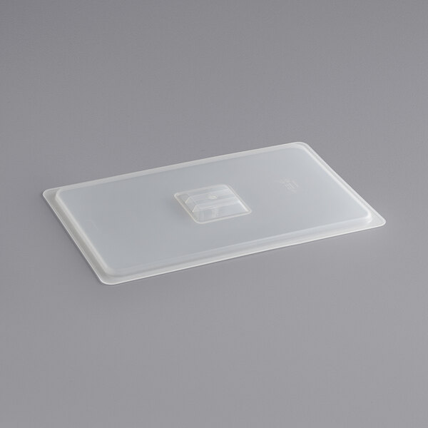 Vigor Full Size Translucent Polypropylene Handled Lid