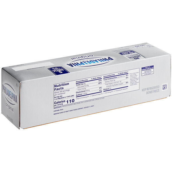 Philadelphia Original Firm Cream Cheese Block 3 lb. - 6/Case