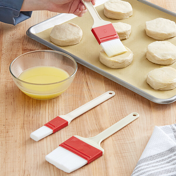 Choice 3-Piece Polyester Bristle Pastry / Basting Brush Set