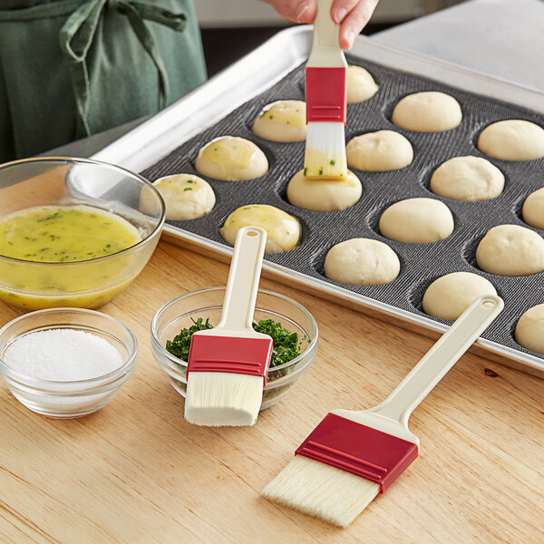 Choice 3-Piece Natural Bristle Pastry / Basting Brush Set