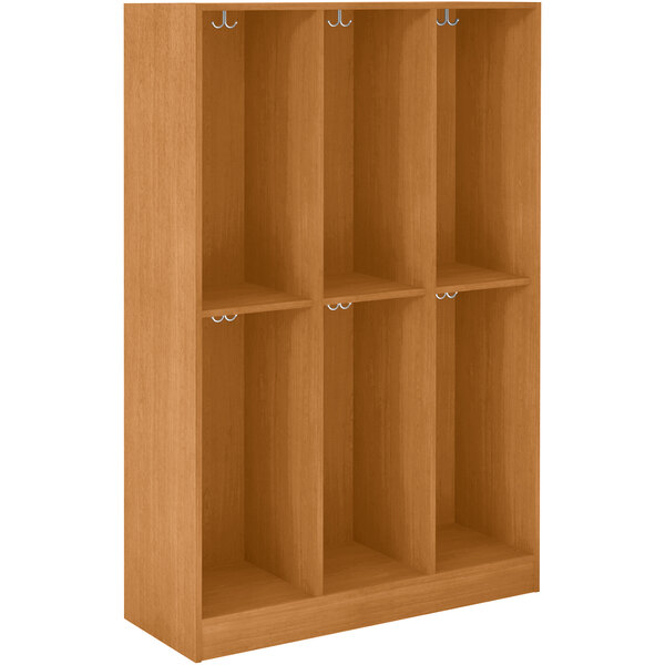 I.D. Systems 45" x 18" x 72" Light Oak Triple Storage Locker with ...