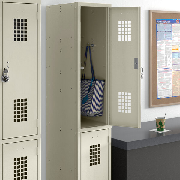 Regency Space Solutions Beige 12" x 18" x 78" Single, 2 Tier Locker ...