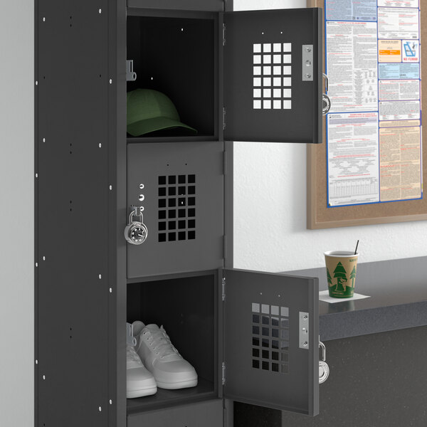 Regency Space Solutions Black 12" x 12" x 78" Single, 6 Tier Locker ...