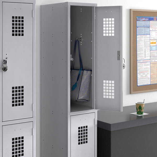 Regency Space Solutions Gray 12" x 18" x 78" Single, 2 Tier Locker ...